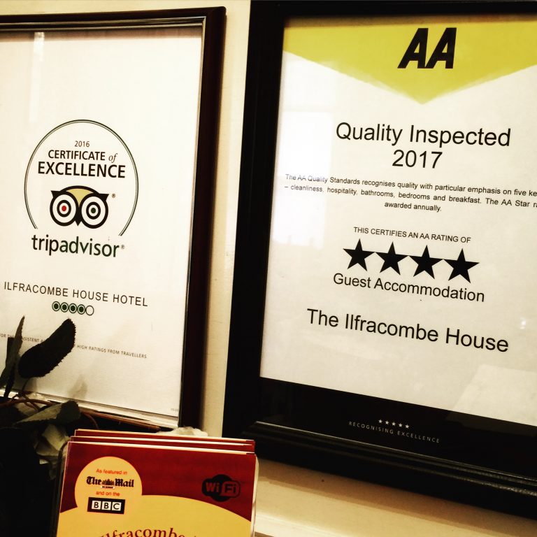AA 4-Star Rating – 2017 | Southend Hotels | Ilfracombe House Hotel in ...
